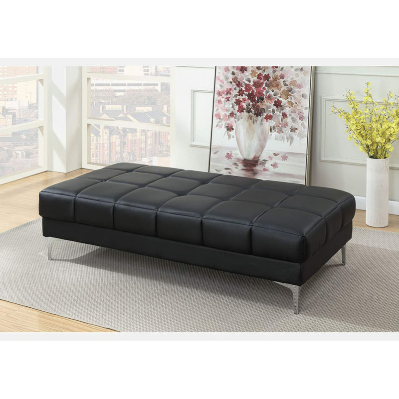 Ottoman with black metal legs store